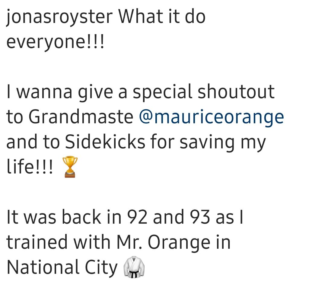 Sidekicks Martial Arts Academy Home to Grandmaster Orange